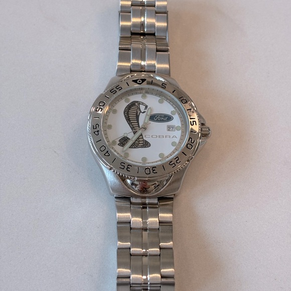 Ford | Accessories | Mens Ford Cobra Silver Stainless Steel Watch ...